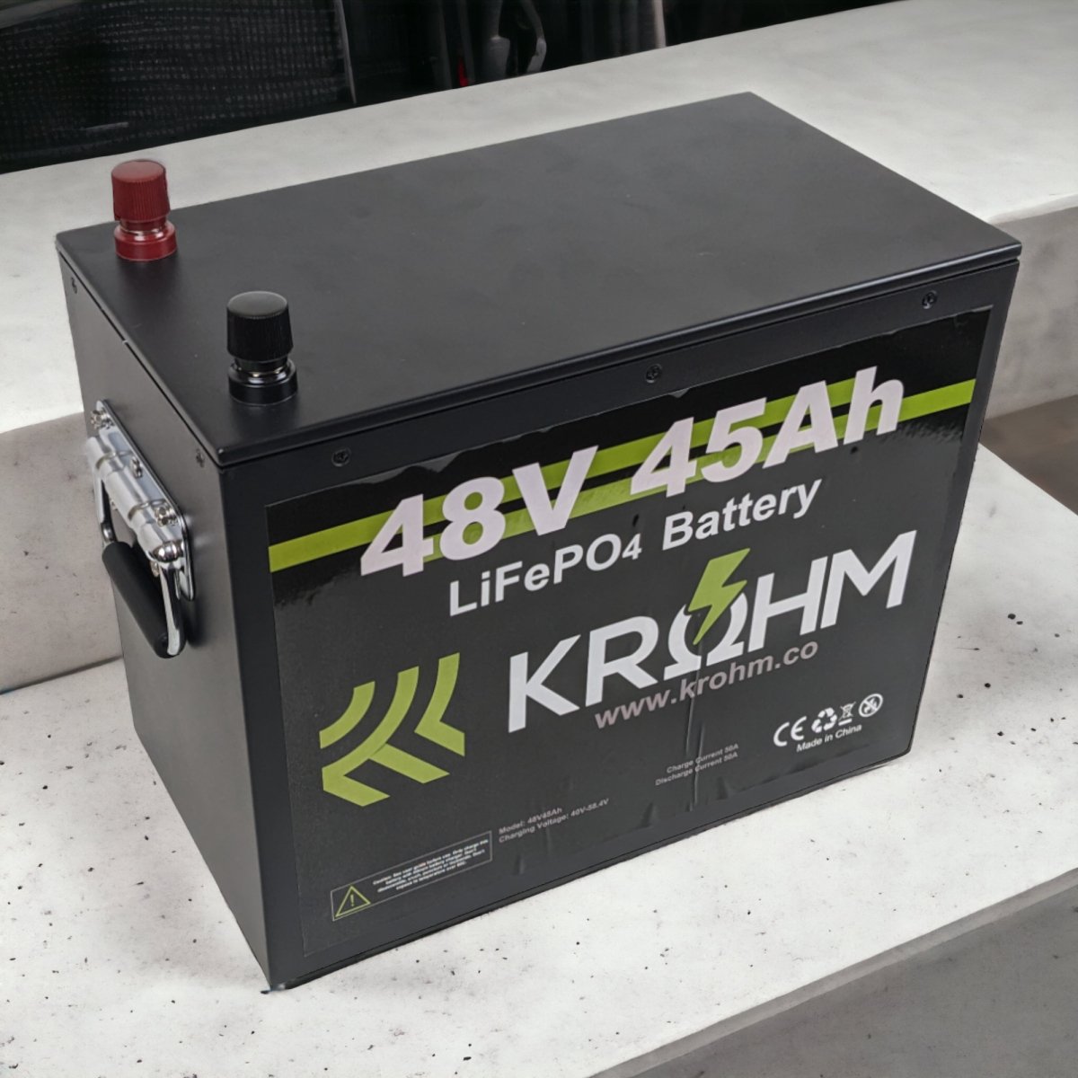 Krohm 48V 45Ah LiFePO4 Rechargeable Deep Cycle Battery